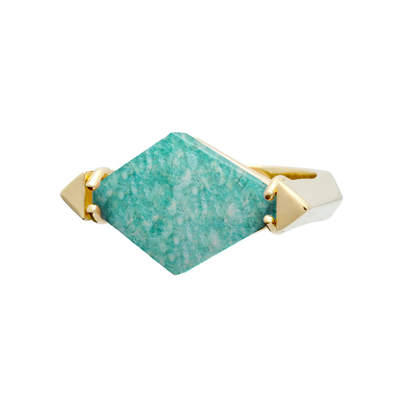 Deco Rombo Amazonite Ring – Akihira